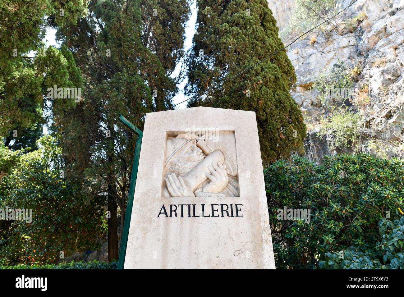 Monument aux Morts (monument of the dead); Memorial in the old quarry ...
