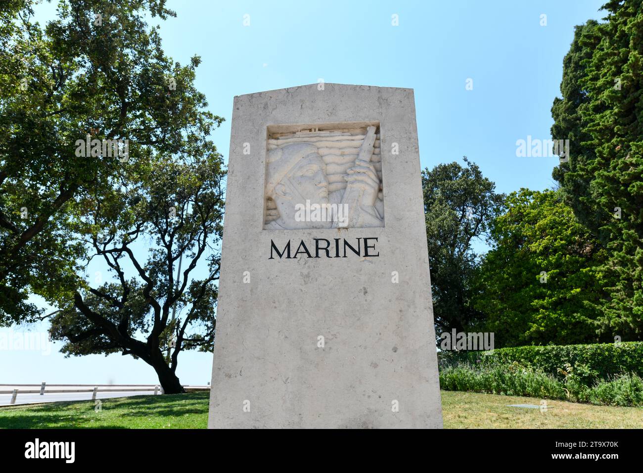 Monument aux Morts (monument of the dead); Memorial in the old quarry ...