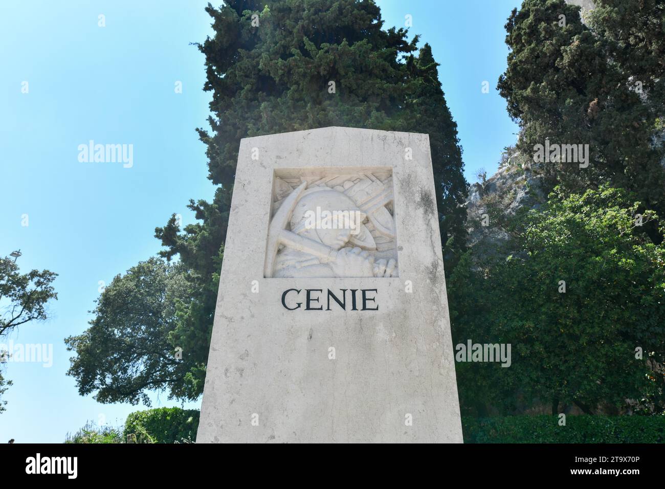 Monument aux Morts (monument of the dead); Memorial in the old quarry ...