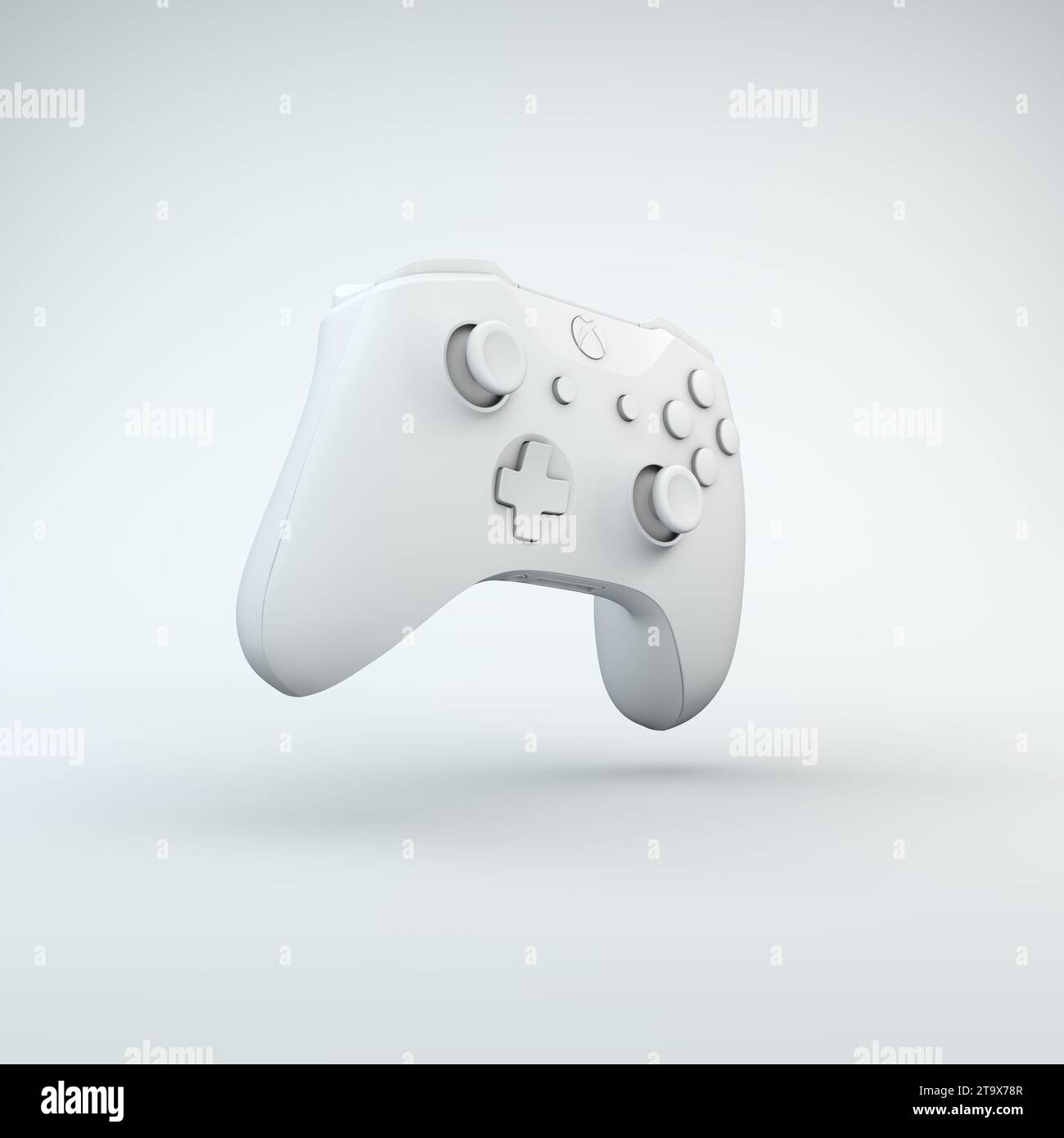 White Game Pad Controller on a studio background. Minimal concept ...