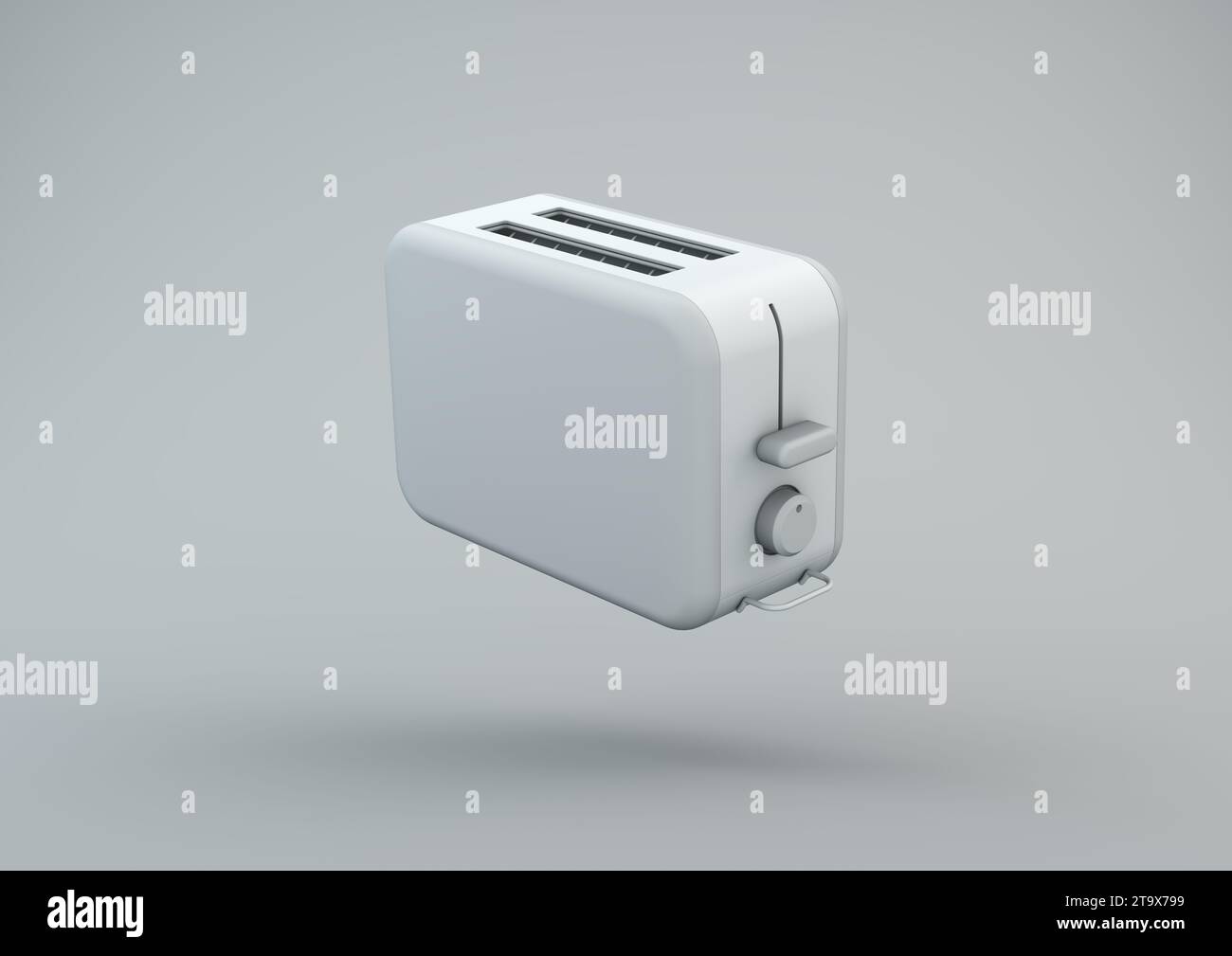 White Toaster on a gray studio background. Minimal concept. monochrome ...
