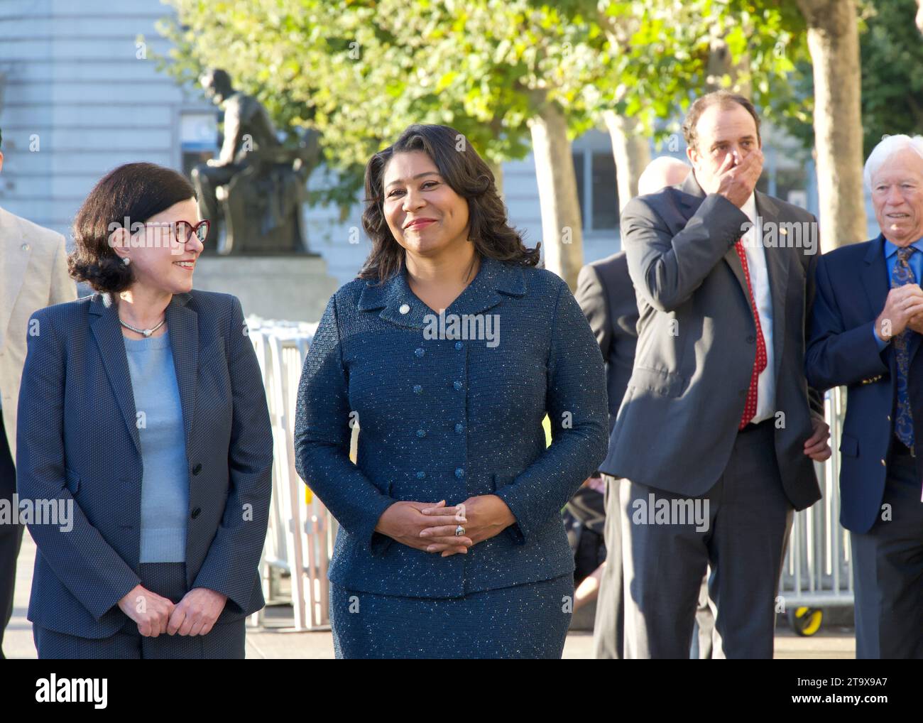 San Francisco, CA - Oct 4, 2023: Mayor London Breed waiting with ...