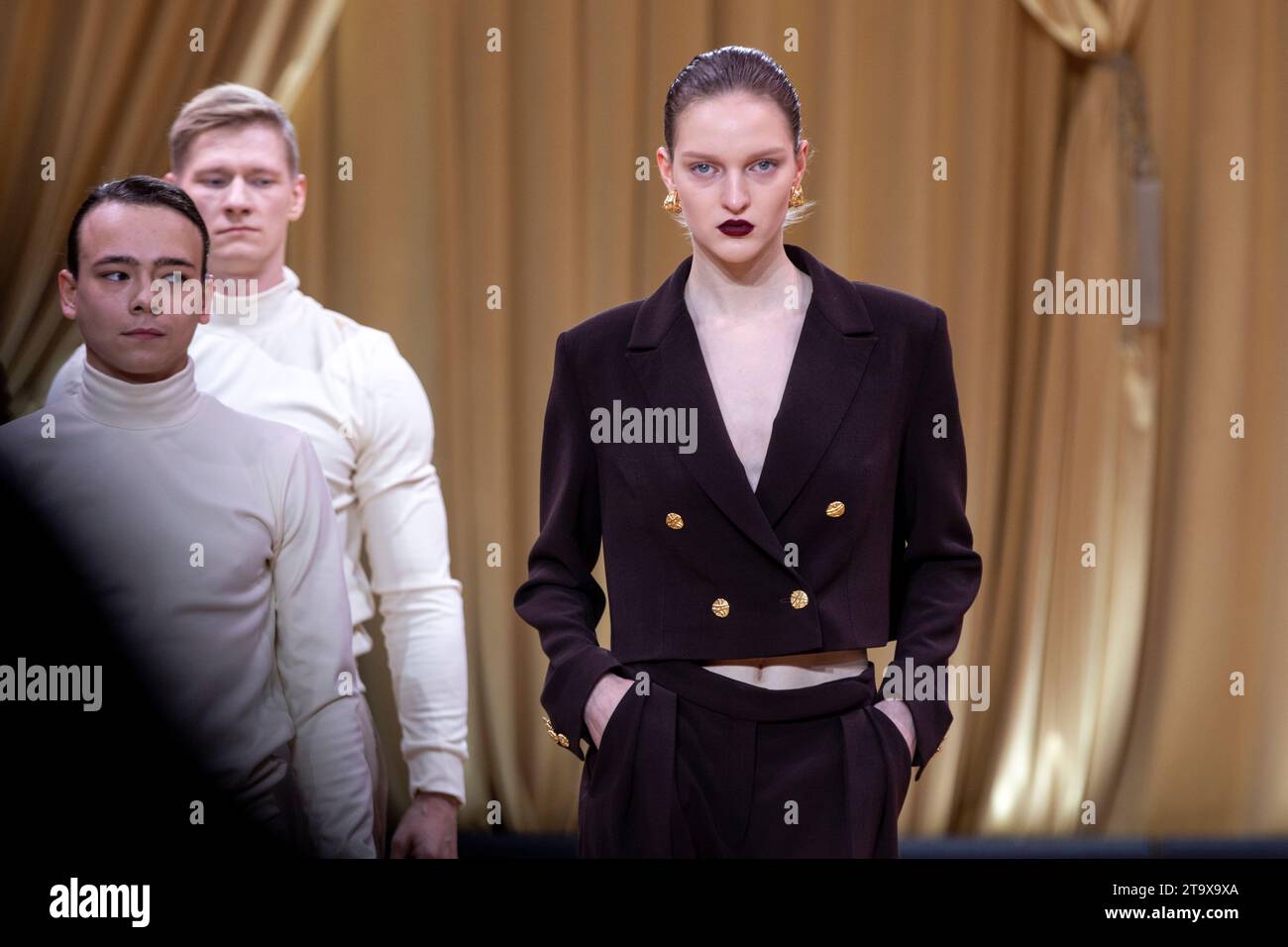Moscow, Russia. 27th of November, 2023. Models showcase creations by ...