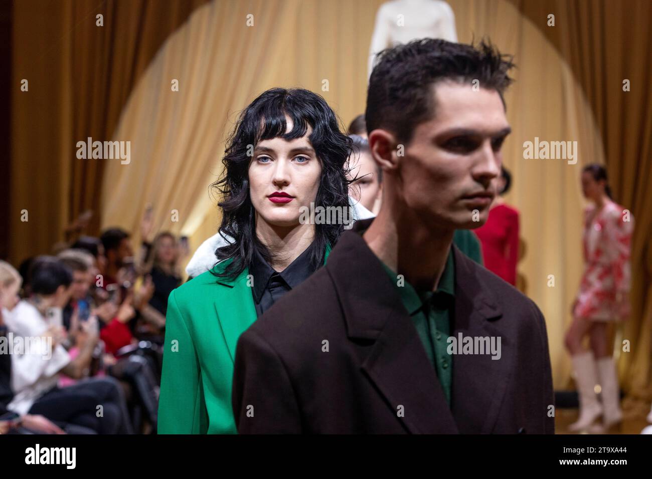 Moscow, Russia. 27th of November, 2023. Models showcase creations by ...