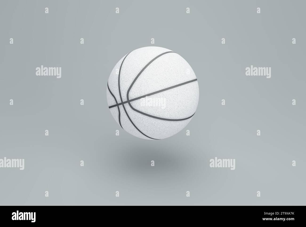 White Basketball Ball on a Gray Studio Background. Minimal concept ...