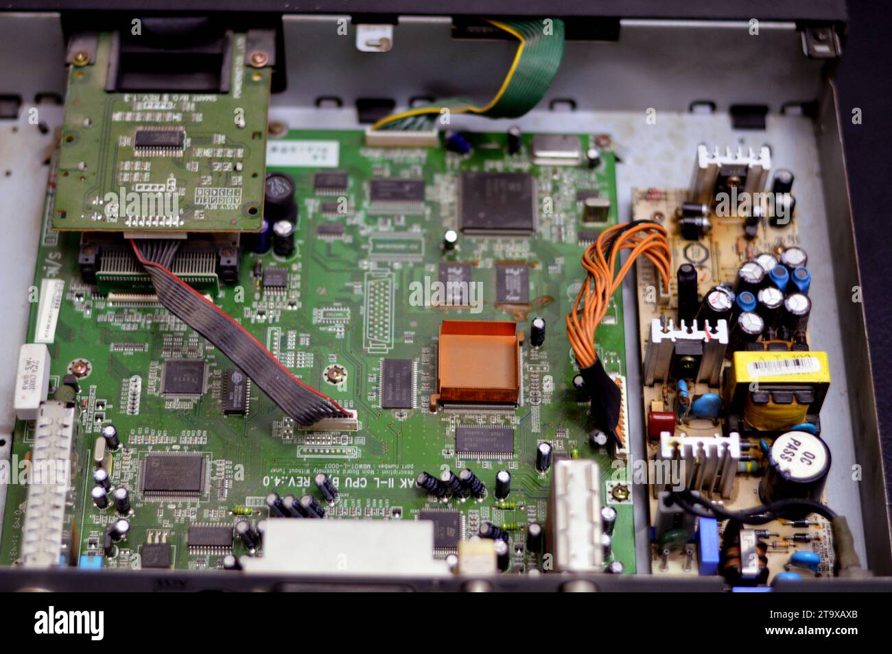 Cairo, Egypt, October 15 2023: Interior of an old satellite receiver ...