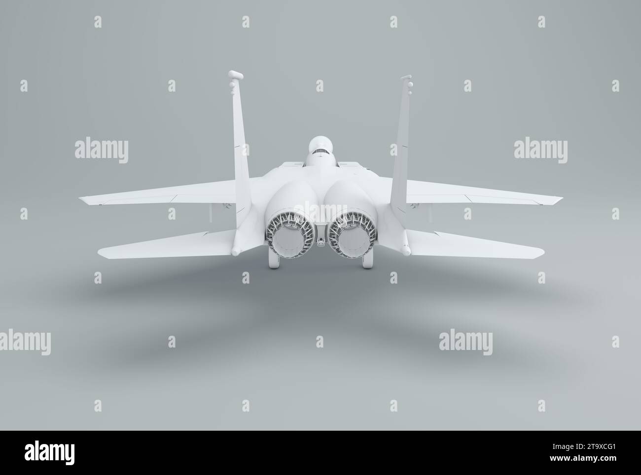 White American Two Seat Fighter Bomber on a Gray Studio Background ...