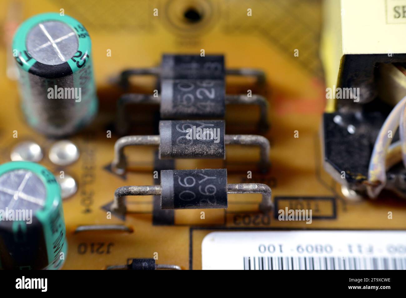 Cairo, Egypt, October 30 2023: interior of LED TV Television main board ...