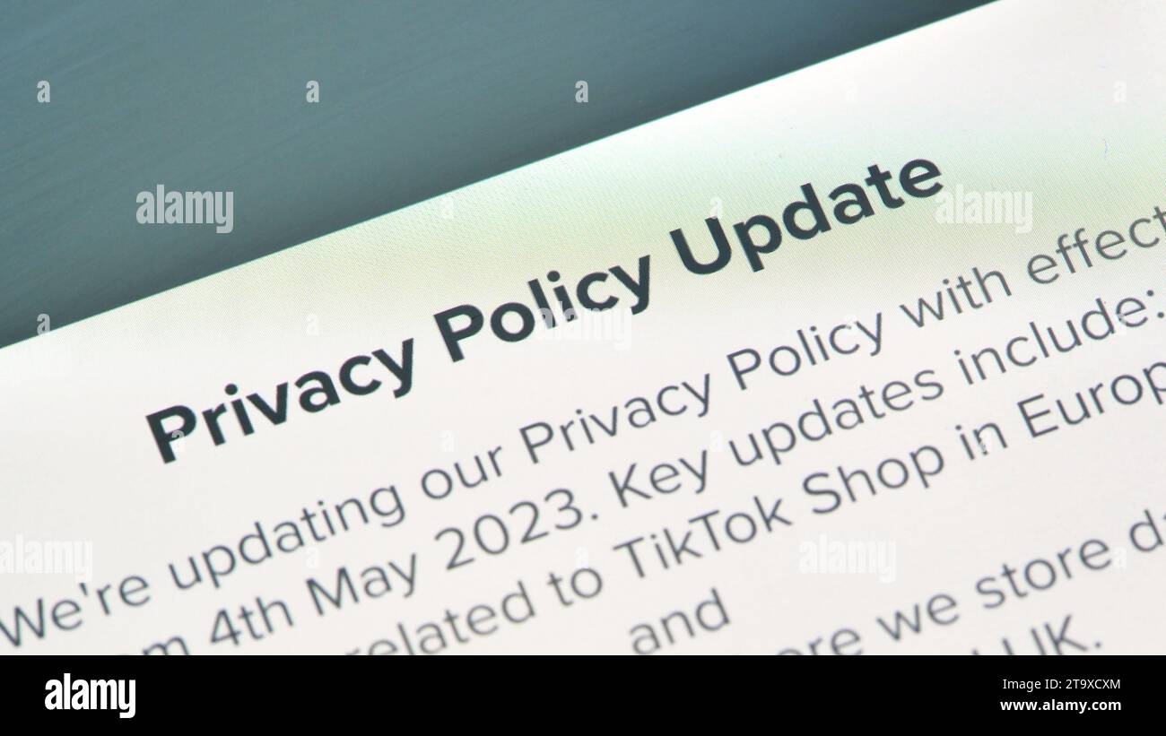 Tiktok privacy settings hi-res stock photography and images - Alamy
