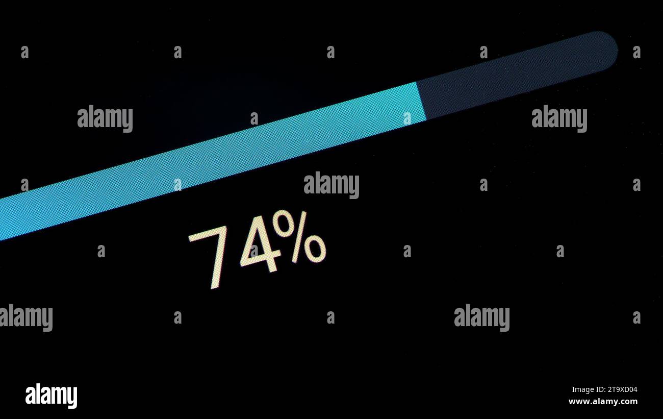 Simple generic blue loading downloading uploading or system update ...