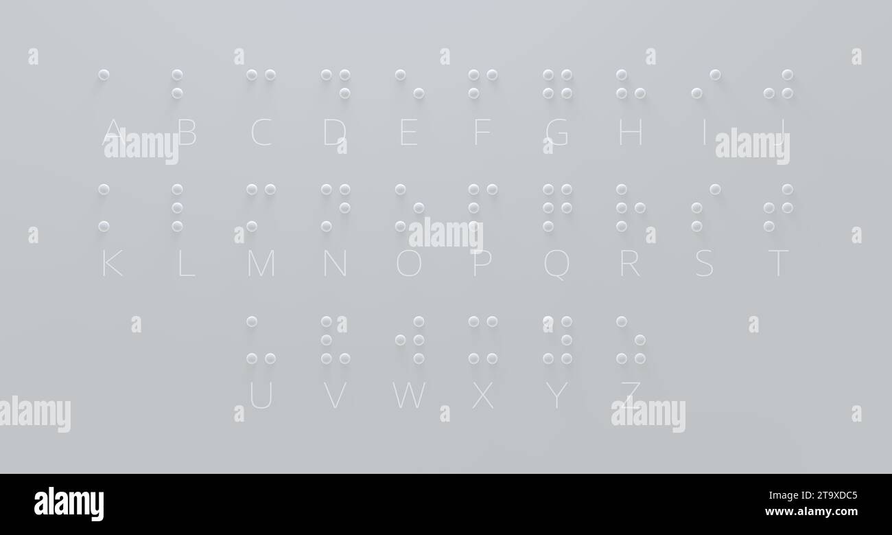 Braille Visually Impaired Writing System Symbol Formed out of White ...