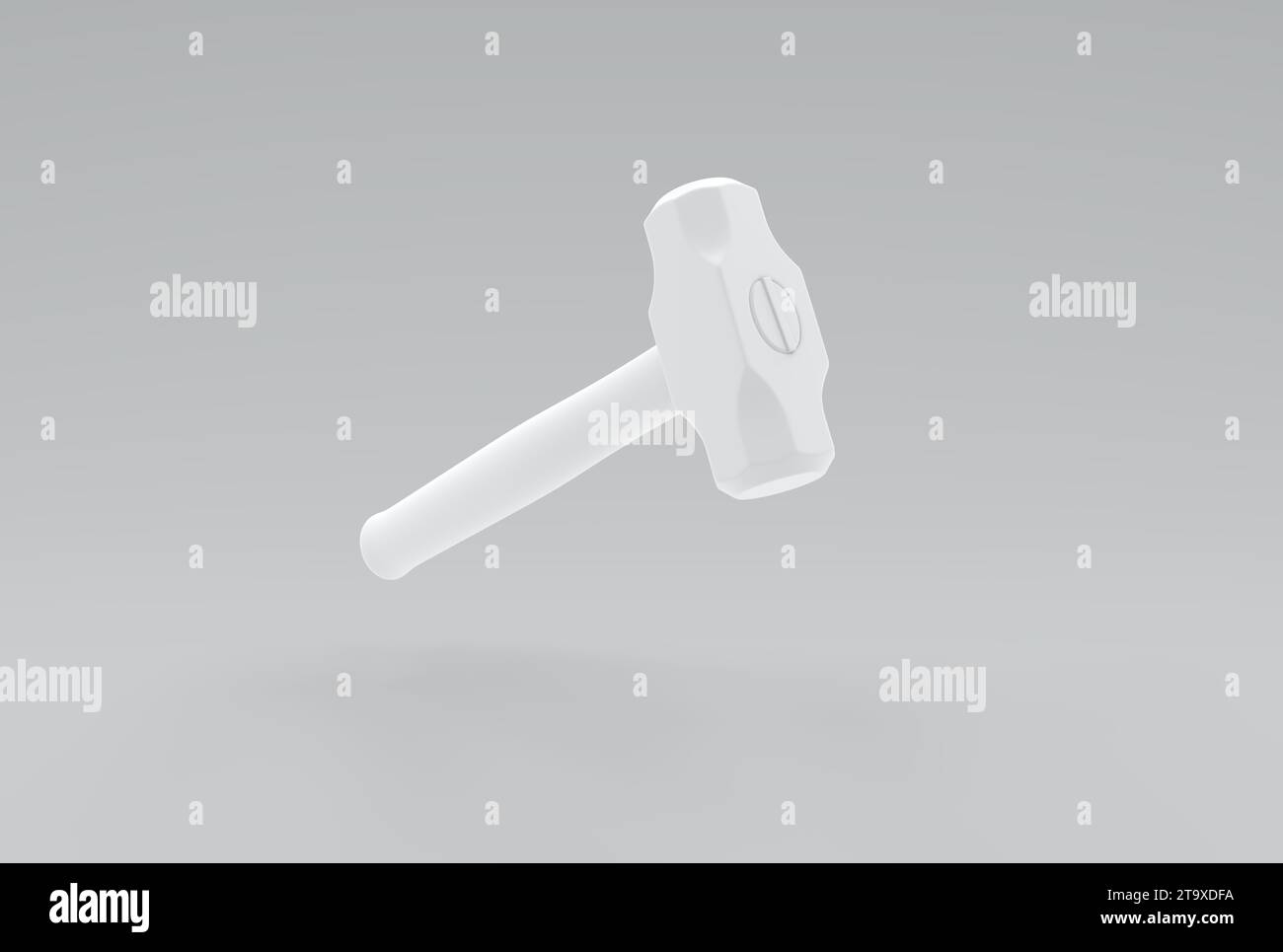 White Sledgehammer on a Gray Studio Background. Minimal concept ...