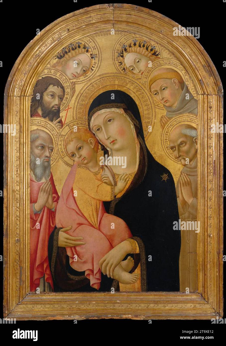 The virgin and the child with two saints hi-res stock photography and ...