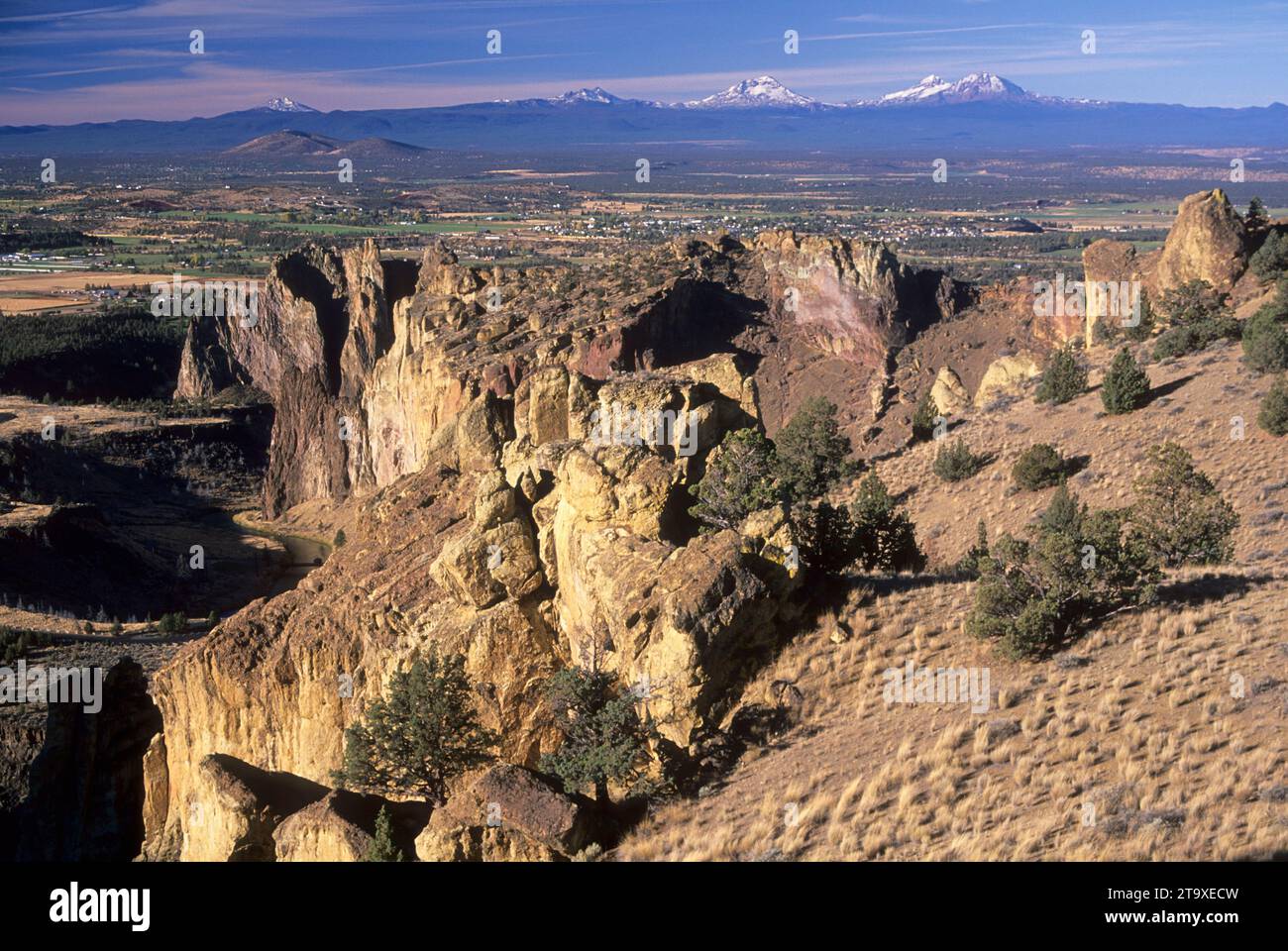 Smith Rocks from Staender Ridge, Smith Rock State Park, Oregon Stock ...