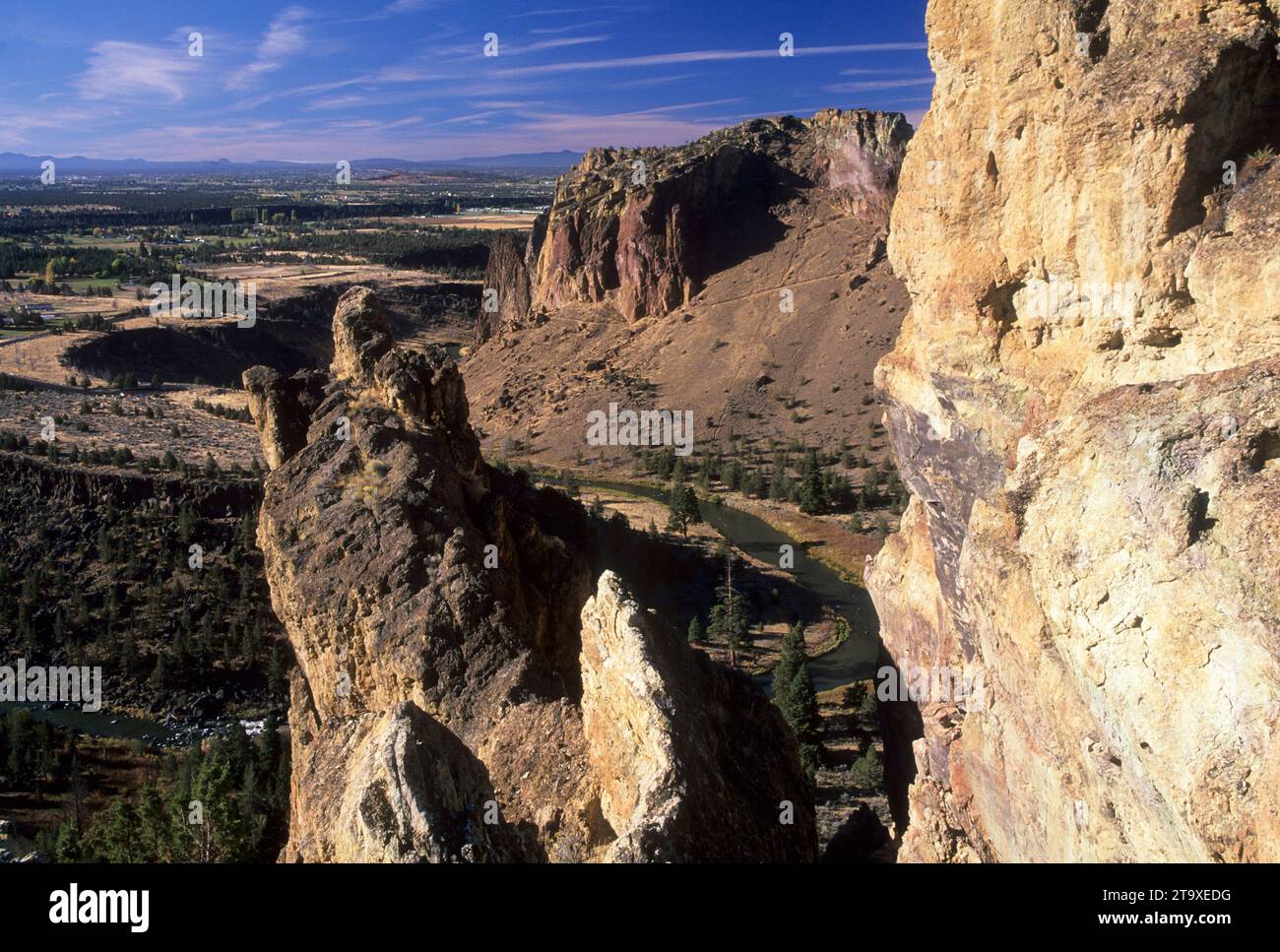 Smith Rocks from Staender Ridge, Smith Rock State Park, Oregon Stock ...