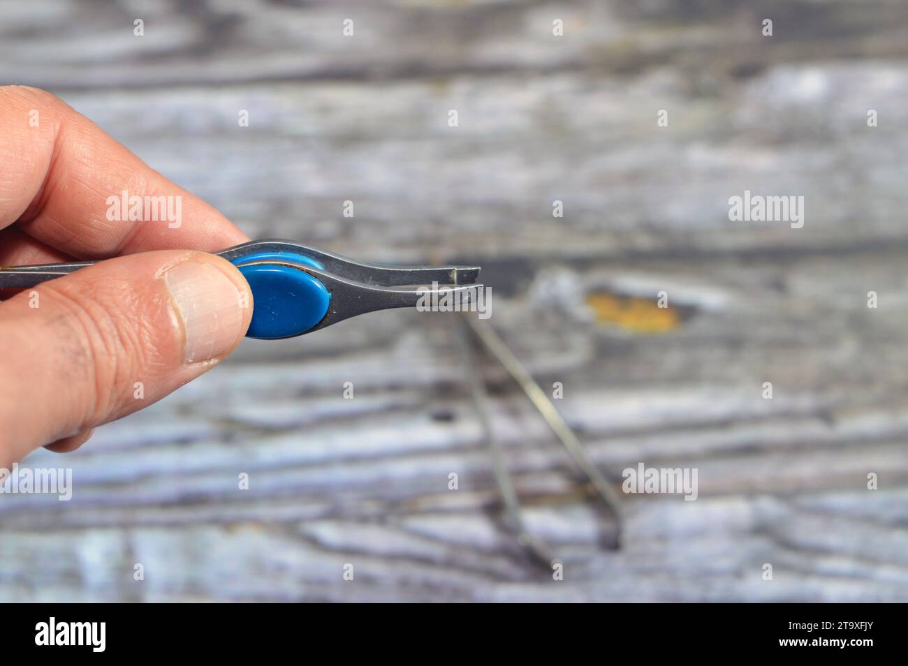 Tweezers, small hand tools used for grasping objects too small to be easily handled with the ...