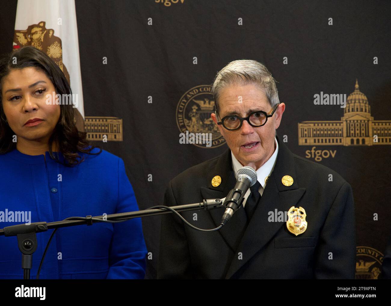 San Francisco, CA - Nov 9, 2023: Jeanine nicholson, Chief of SF Fire ...