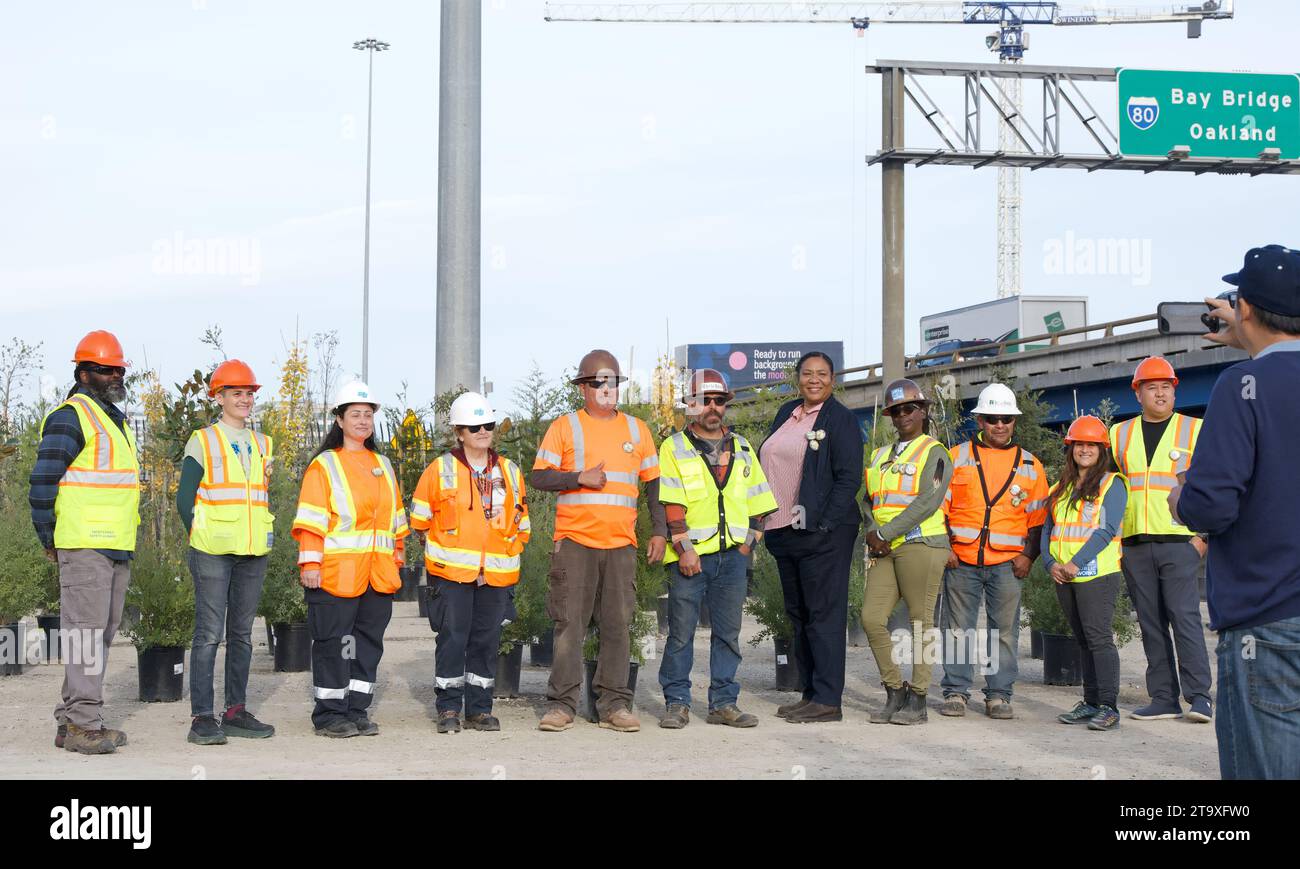 San Francisco, CA - Nov 9, 2023: Public Works workers posing for photo ...