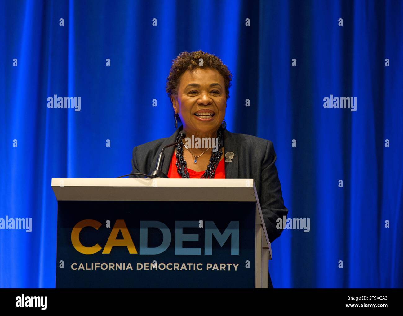 Sacramento, CA - Nov 17, 2023: Representative Barbara Lee speaking at ...