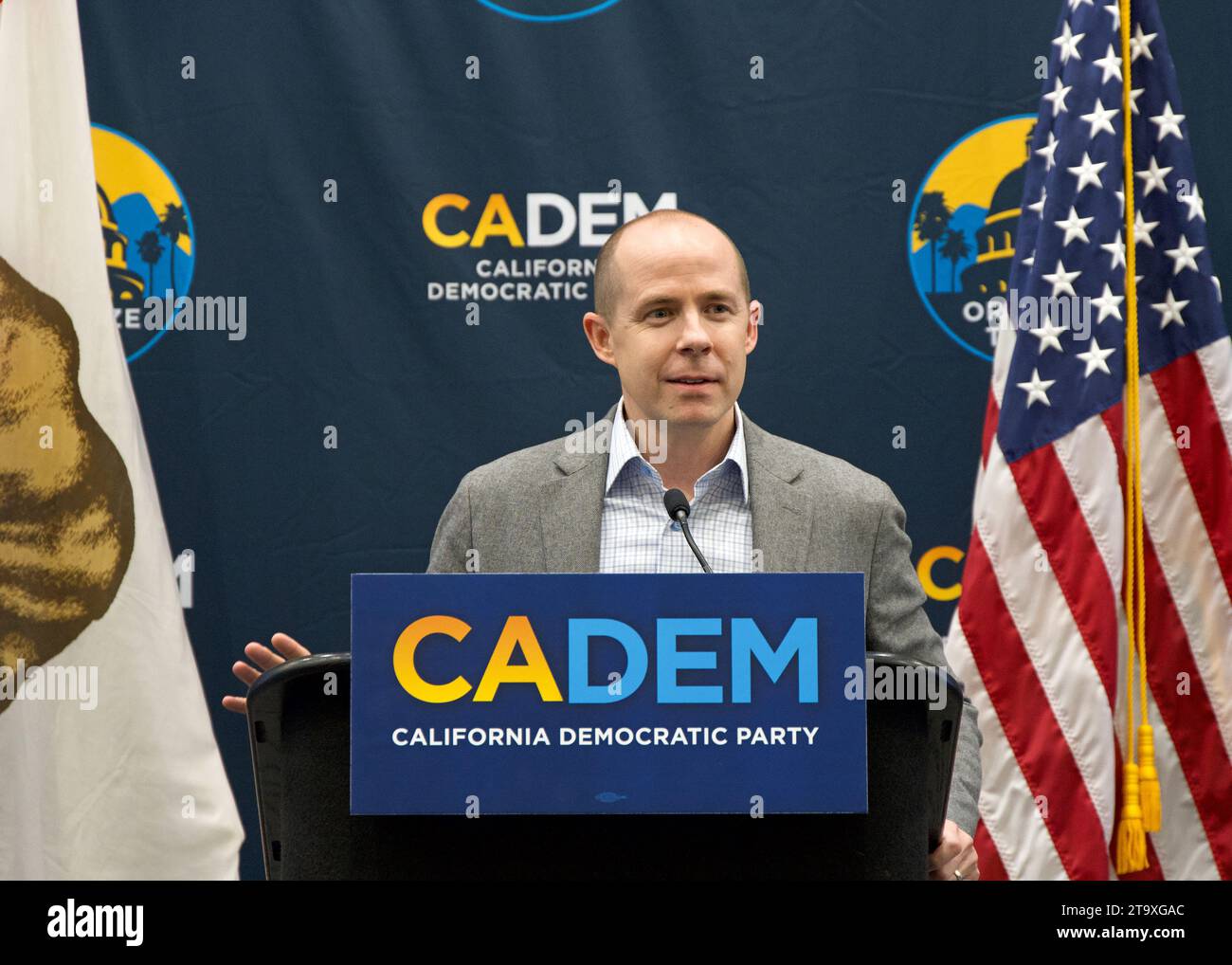Sacramento, CA - Nov 17, 2023: Party Chair of the Democratic Party ...