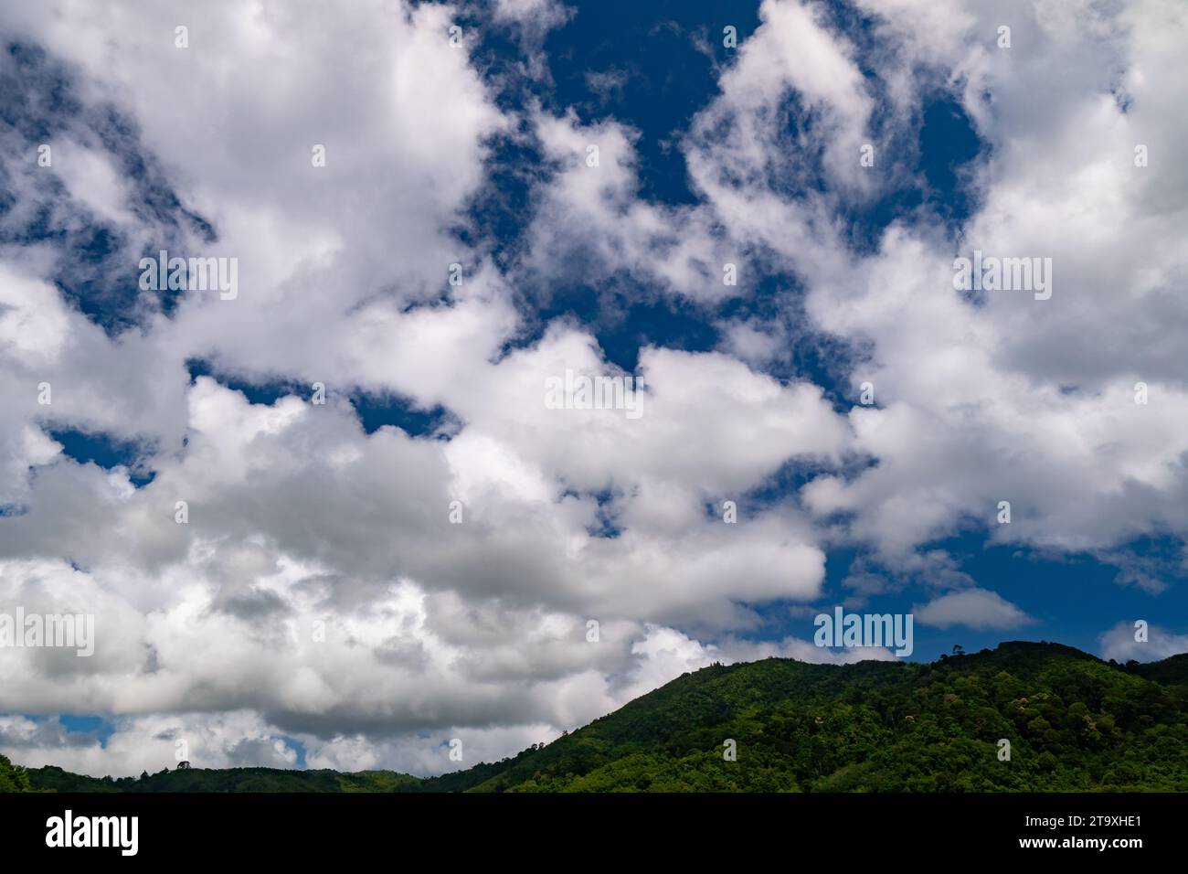Beautiful blue sky white clouds nature environment background Stock ...