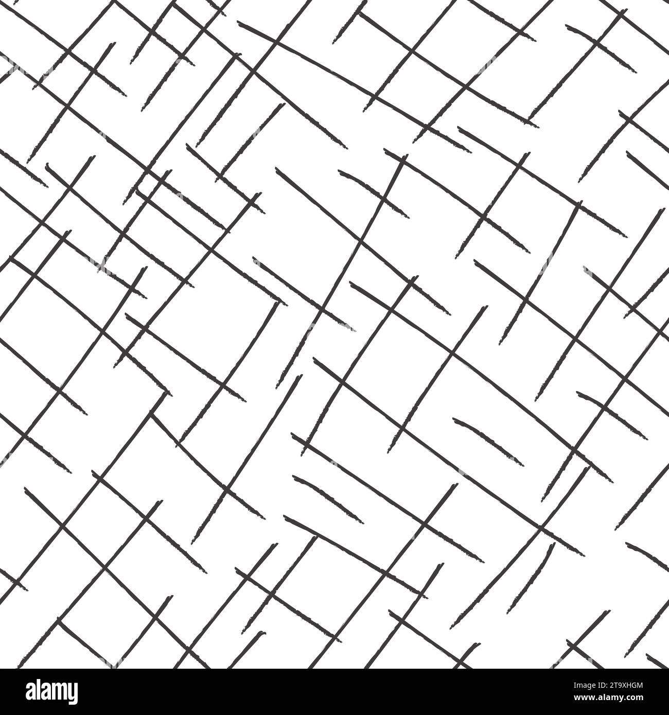 crosshatch chaotic scratches seamless pattern. Texture made in hand ...