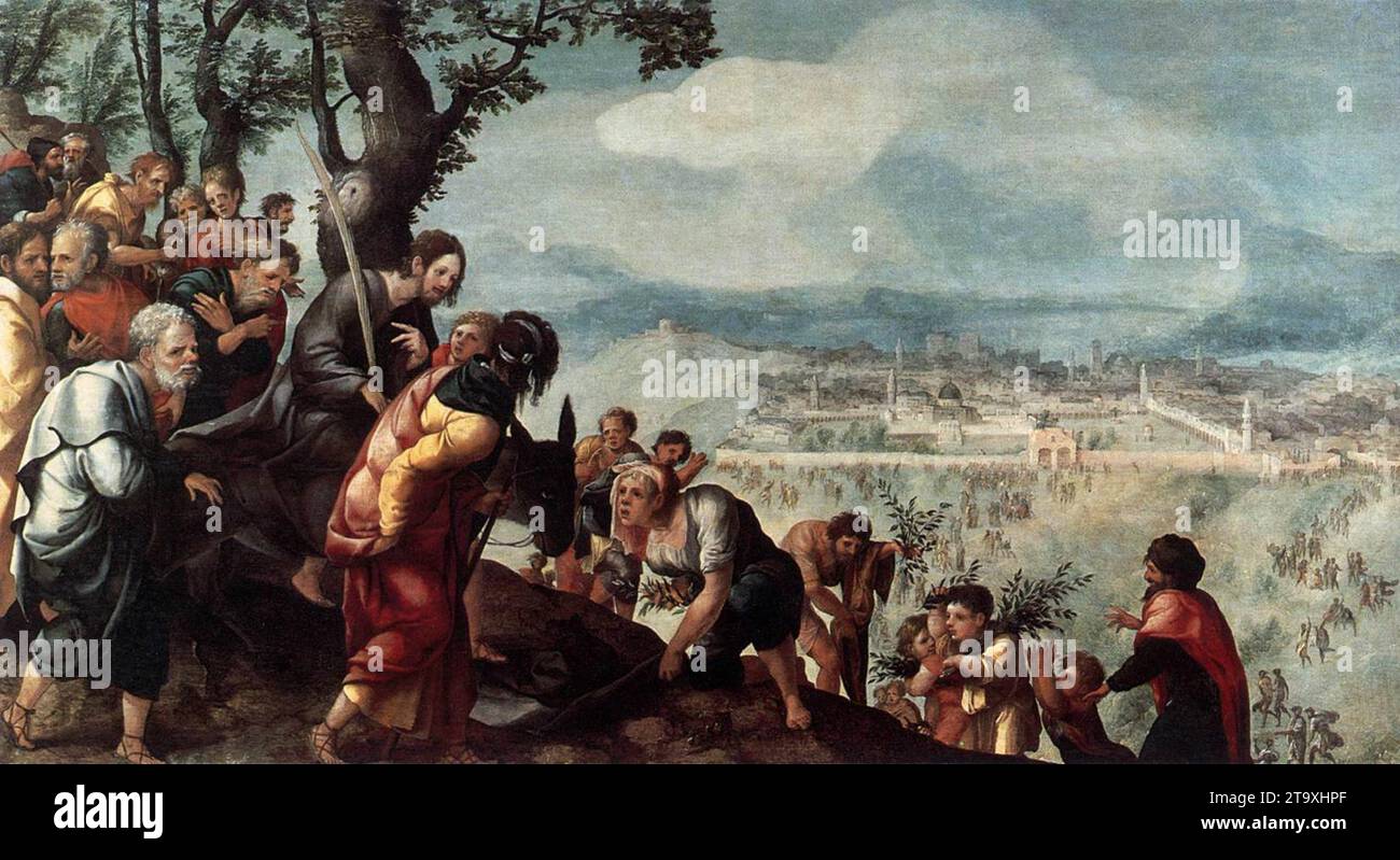Entry of Christ into Jerusalem 1526-27 by Jan Van Scorel Stock Photo ...
