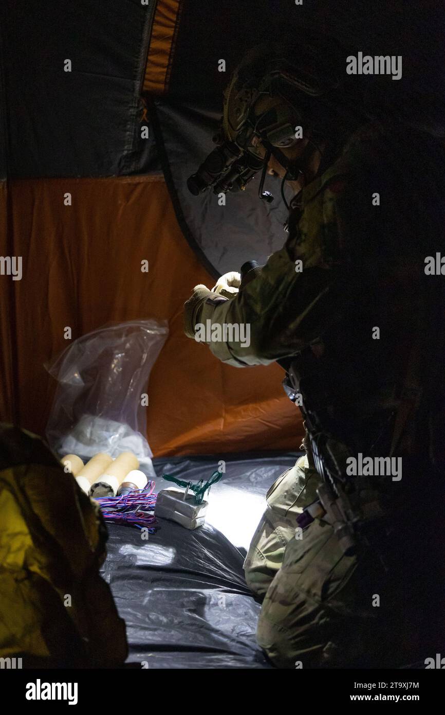 A Marine Raider with Marine Forces Special Operations Command documents ...