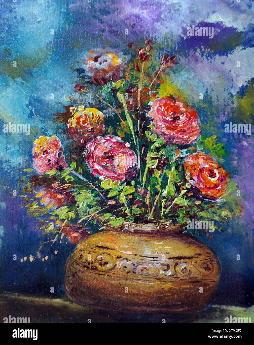 hand painted original impressionism masterpieces painter brush stroke ...
