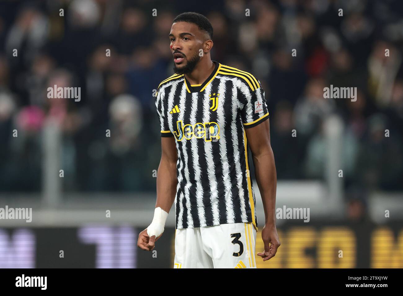 Turin, Italy. 26th Nov, 2023. Gleison Bremer of Juventus looks on ...