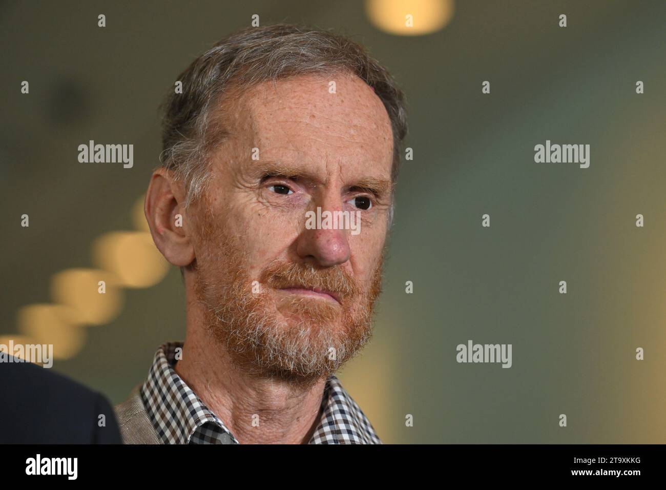 Canberra, Australia. 28th Nov, 2023. Professor Peter Rayner speaks to ...
