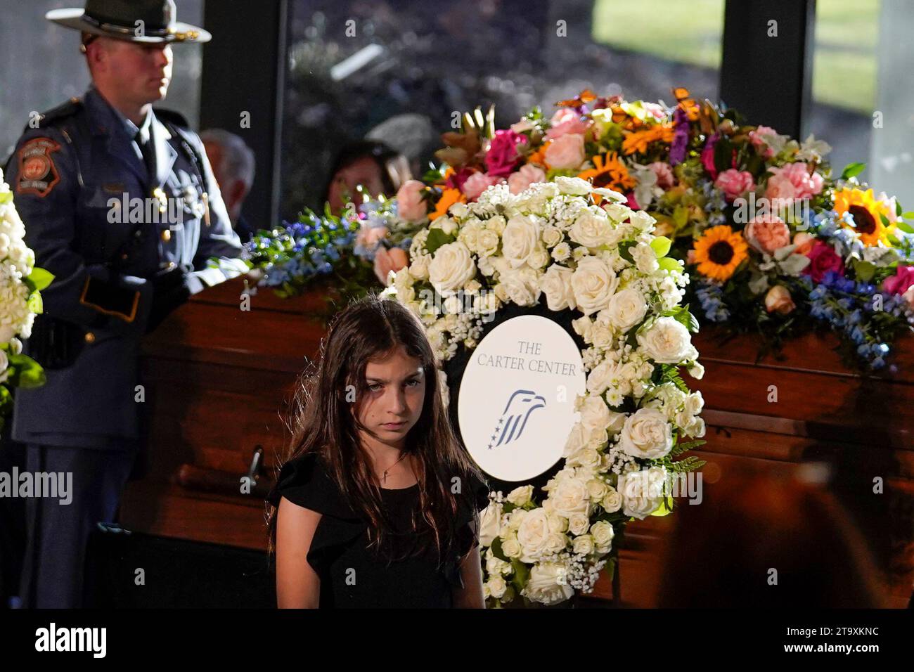 Members of the Carter family depart after a repose service for former ...