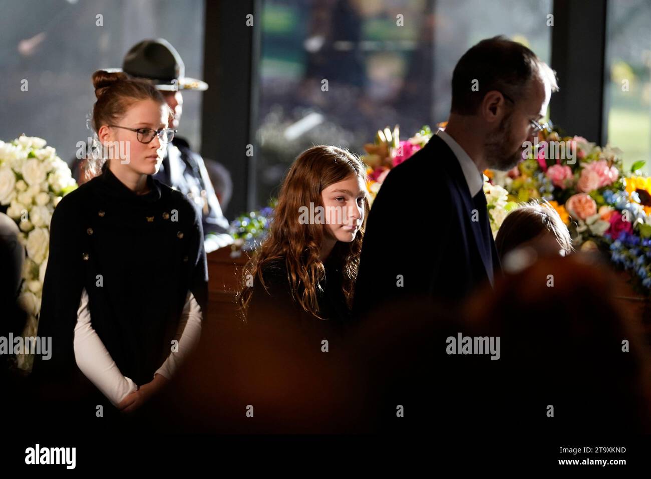 Members of the Carter family depart after a repose service for former ...