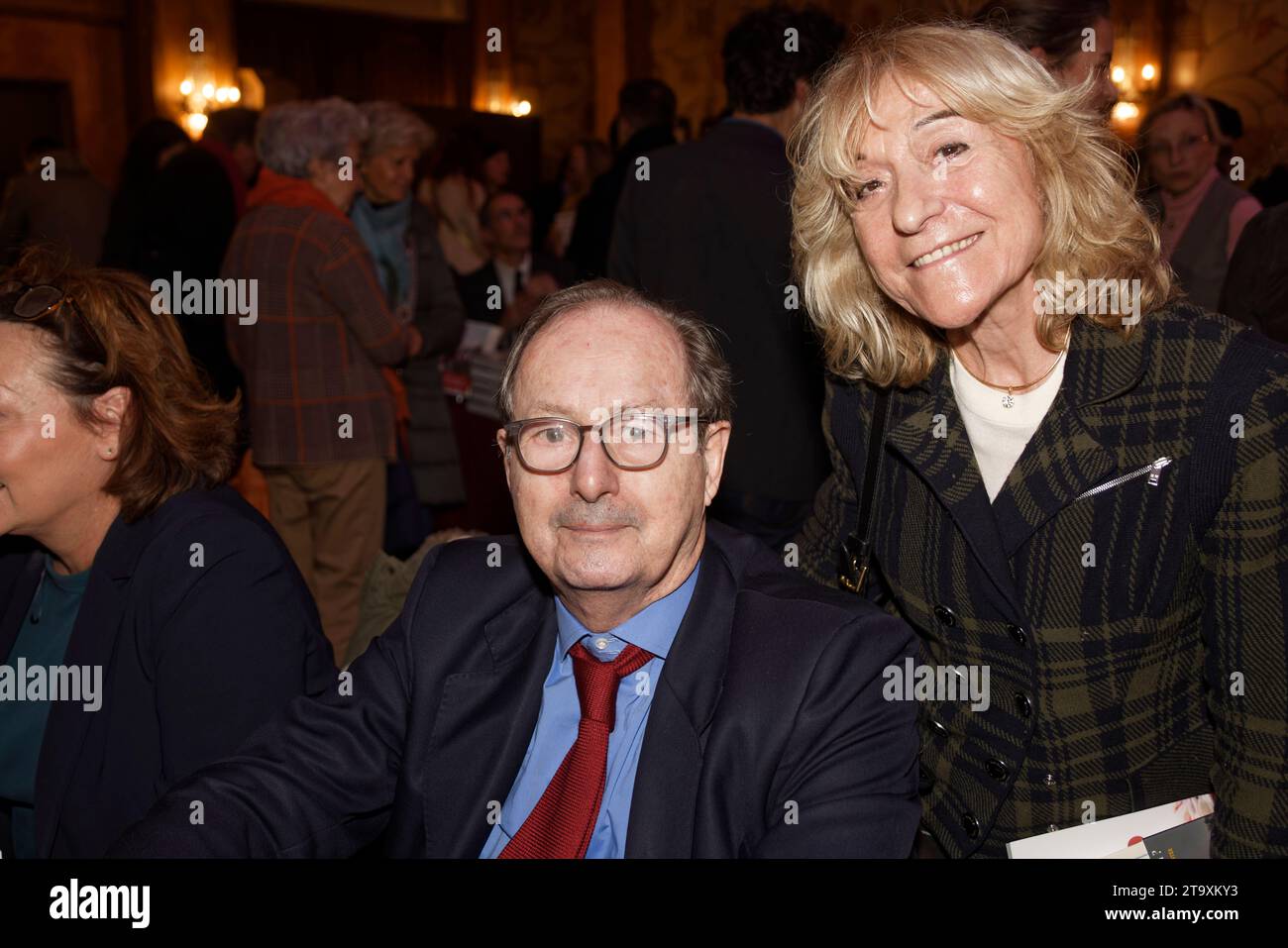 Paris, France. 27th Nov, 2023. Jean-Marie Rouart and Nicole Richard ...