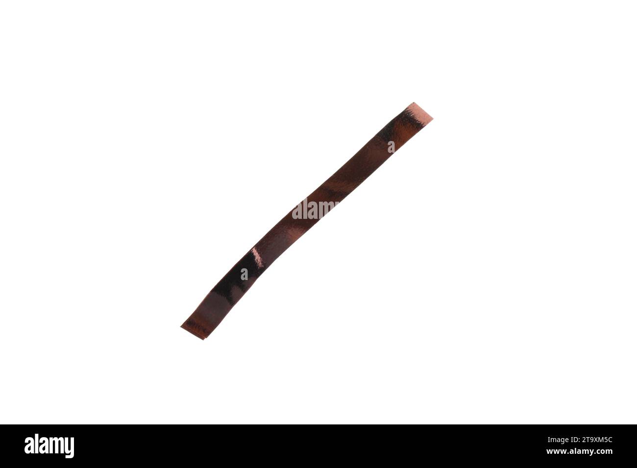 Piece of bronze confetti isolated on white Stock Photo - Alamy