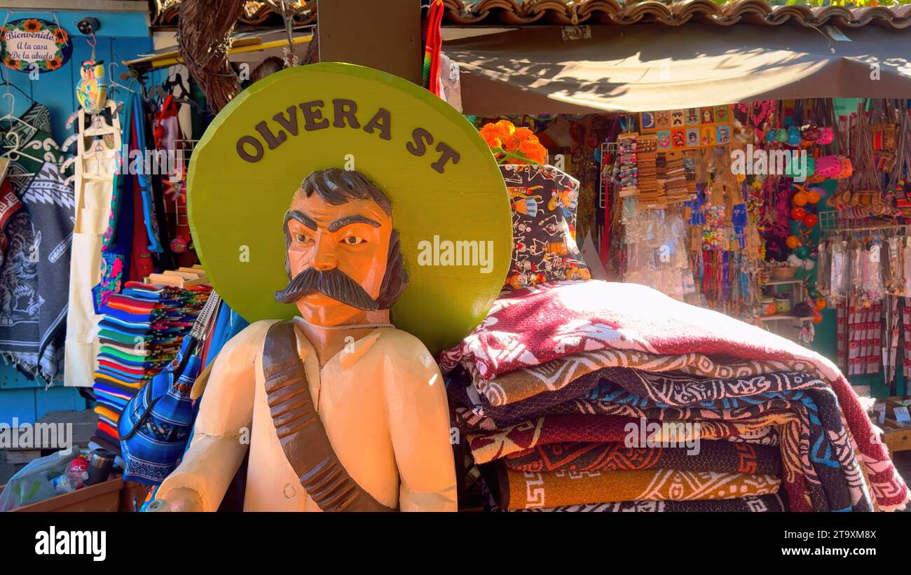 Olvera Street in Los Angeles with its colorful Mexican shops - LOS ...