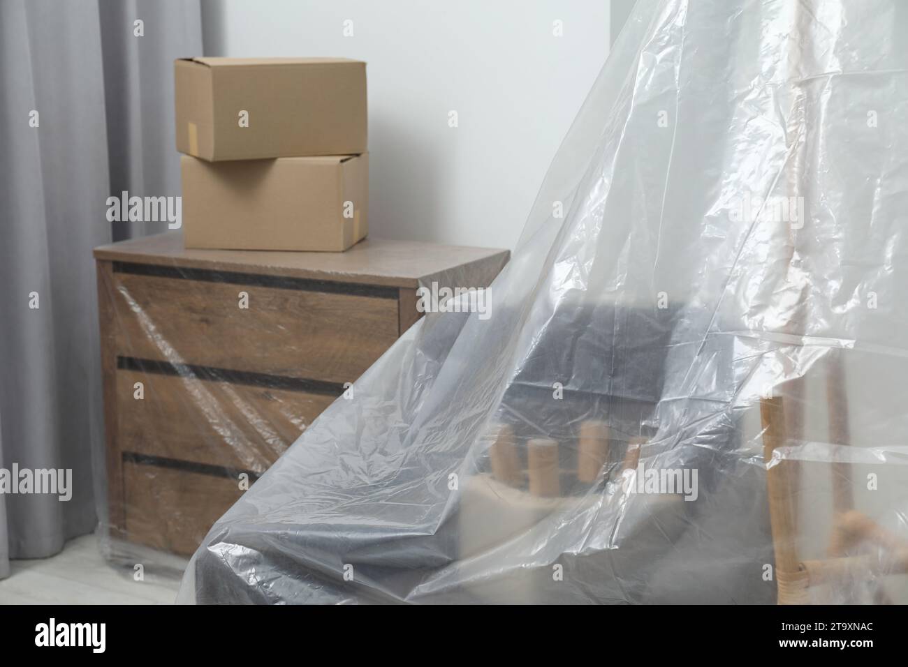 Plastic sheet covered boxes hi-res stock photography and images - Alamy