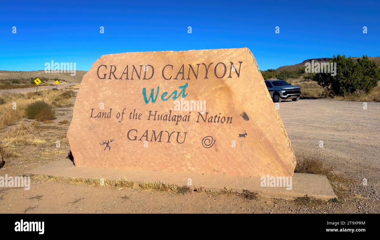 Grand Canyon West Sign Land of the Hualapai Nation - PEACH SPRINGS ...