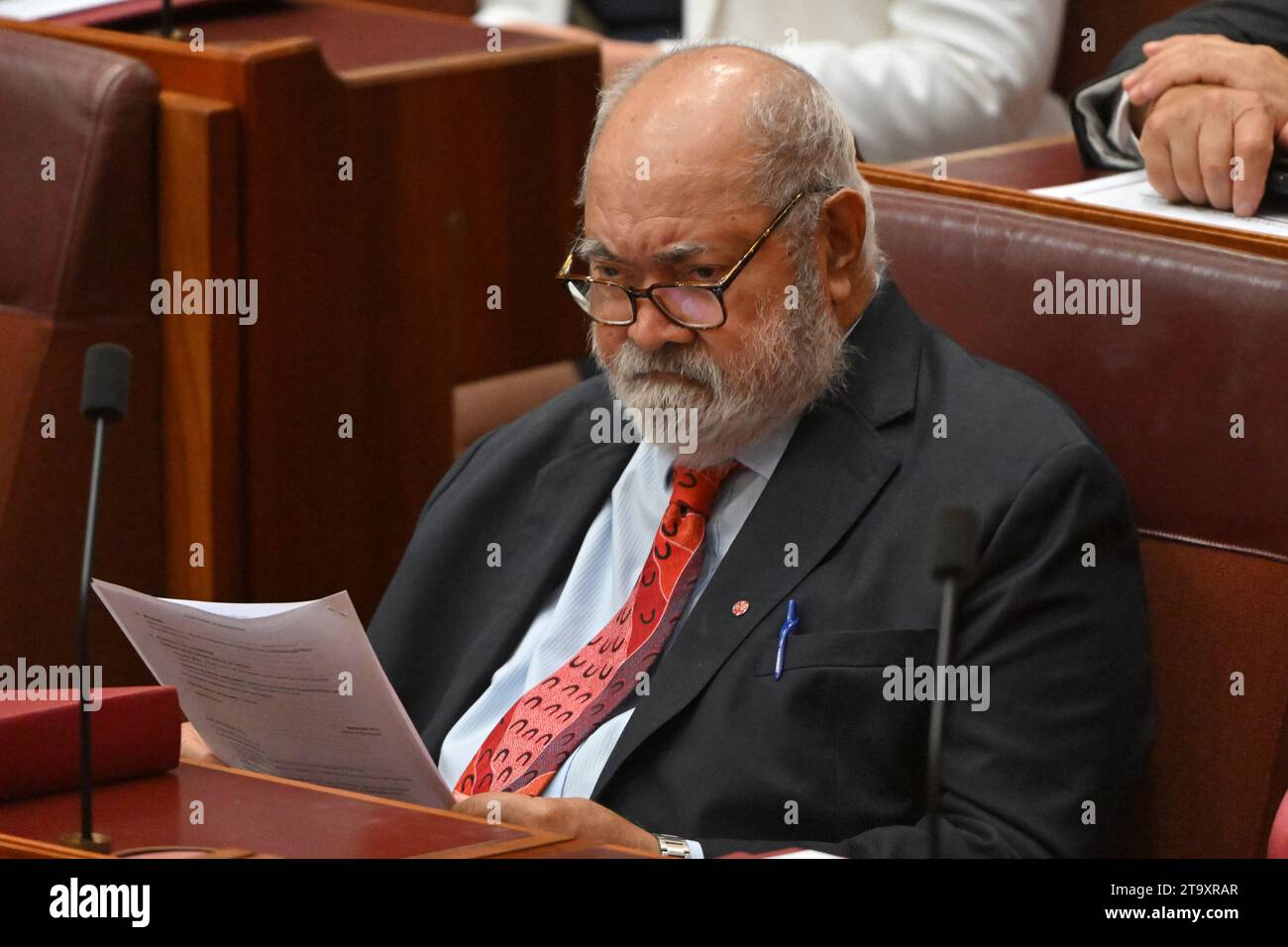Canberra, Australia. 28th Nov, 2023. Labor senator Pat Dodson in the ...