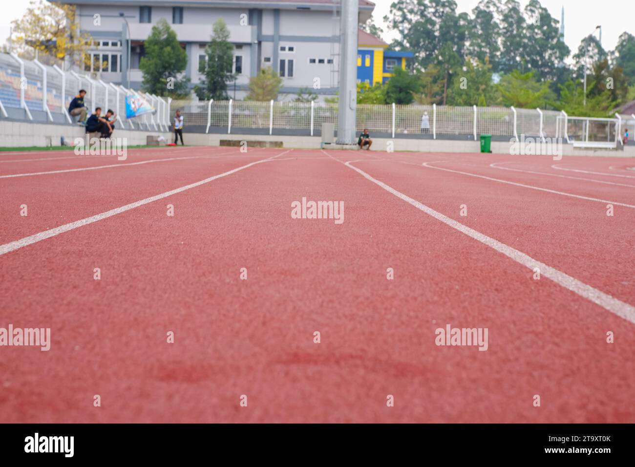 Red color texture athletics track hi-res stock photography and images ...
