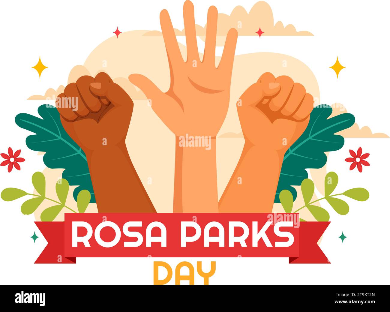 Rosa Parks Day Vector Illustration with the First Lady of Civil Rights ...