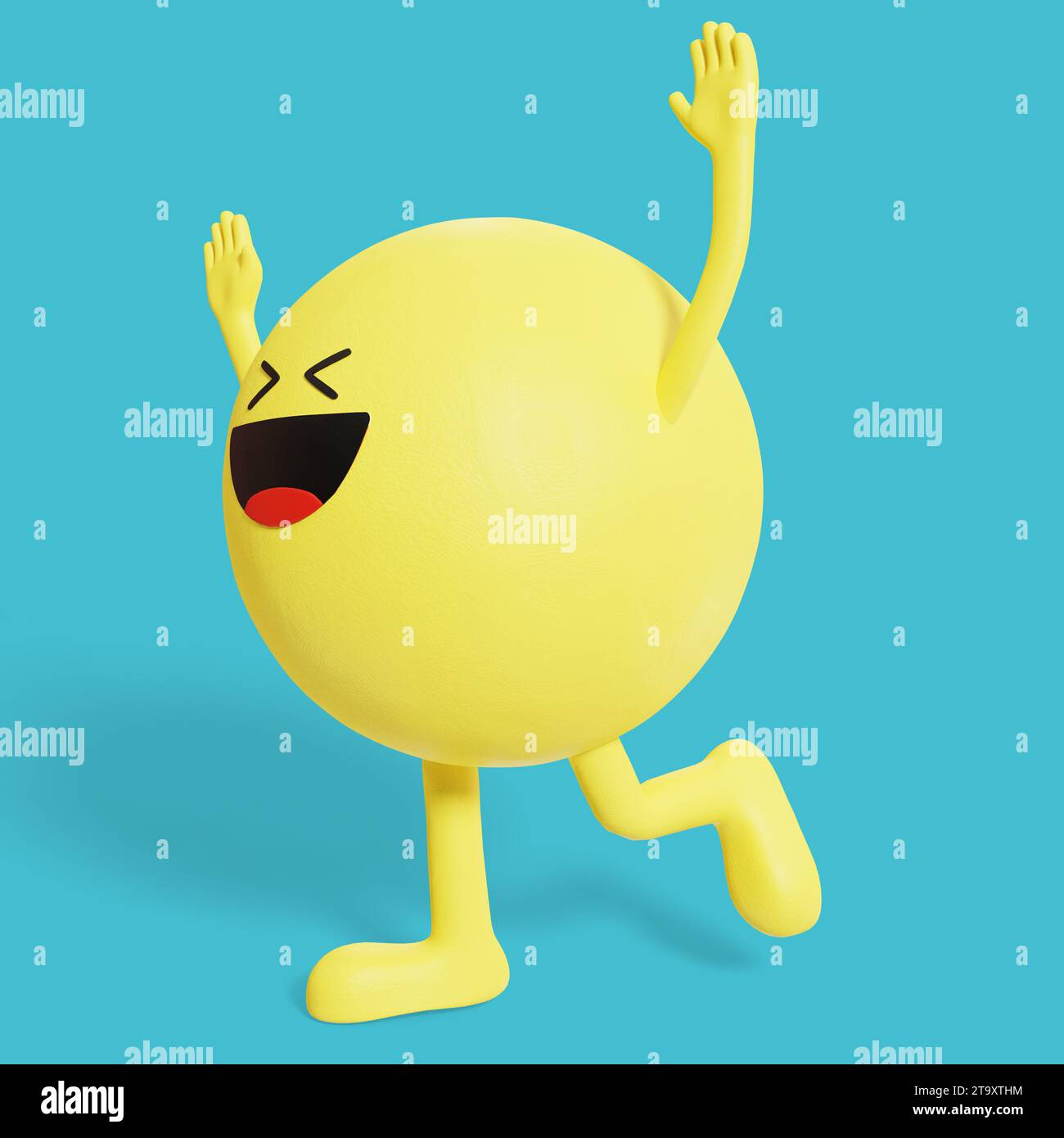 hooray characters 3d graphic Stock Photo - Alamy