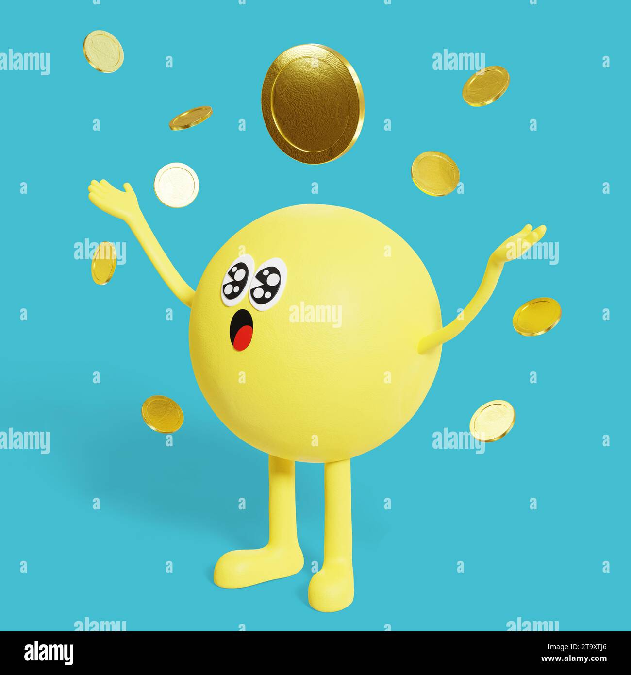 character giving point 3d graphic Stock Photo - Alamy