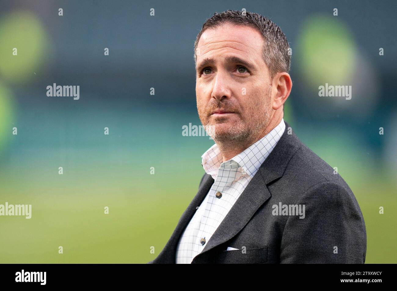 Philadelphia Eagles general manager Howie Roseman looks on prior to the ...