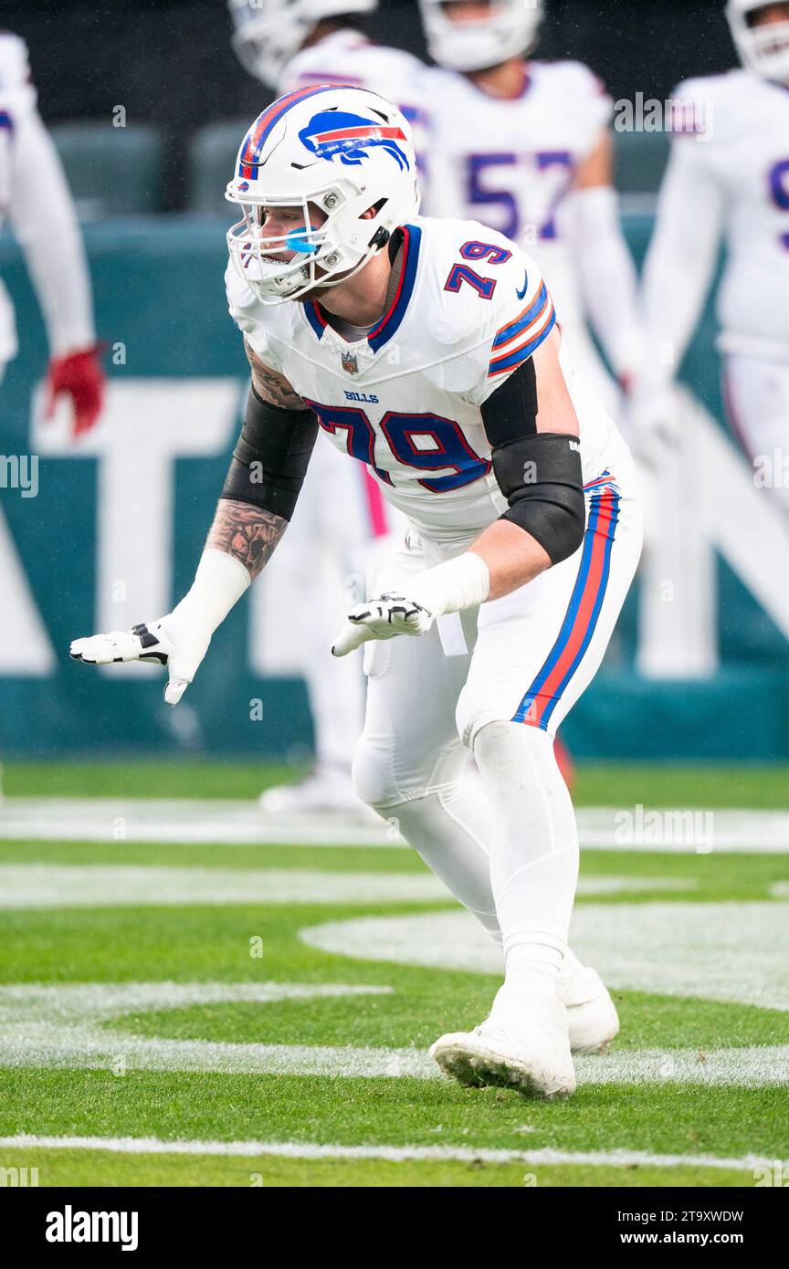 Buffalo Bills tackle Spencer Brown (79) in action prior to the NFL ...