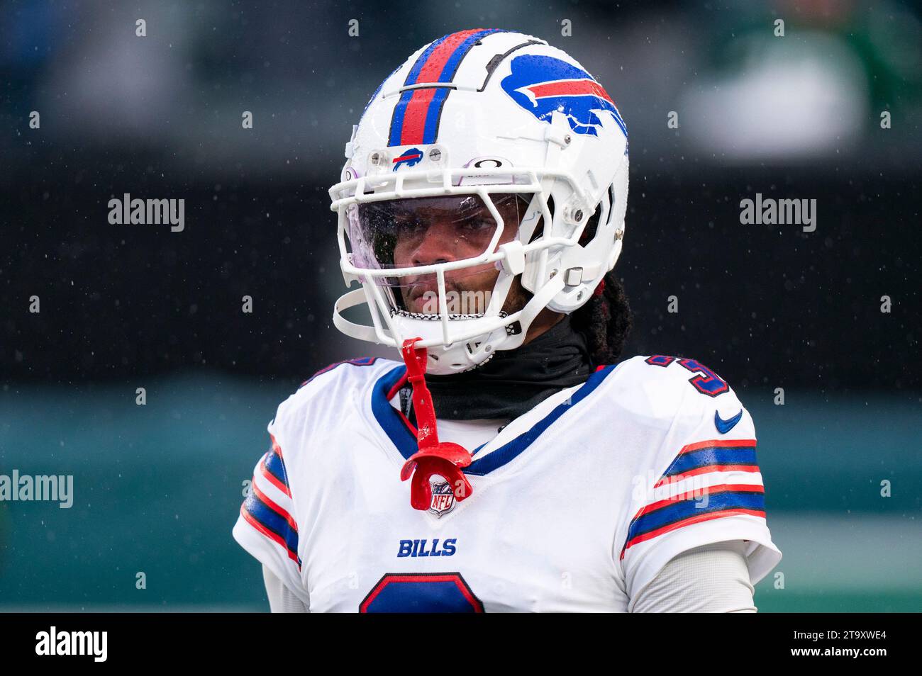 Buffalo Bills safety Damar Hamlin (3) looks on prior to the NFL ...