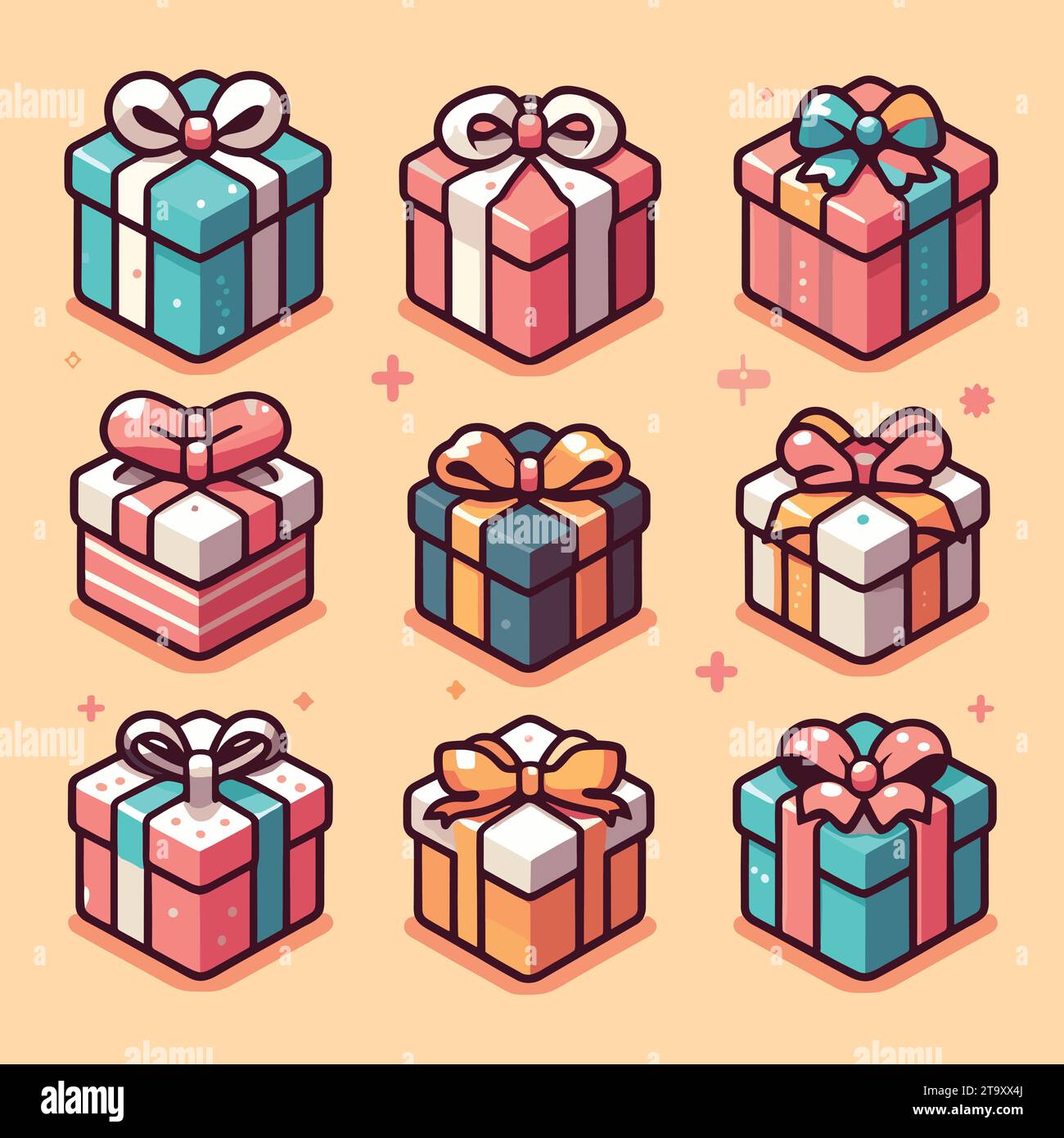 Set of gift boxes, Vector illustration Stock Vector Image & Art - Alamy