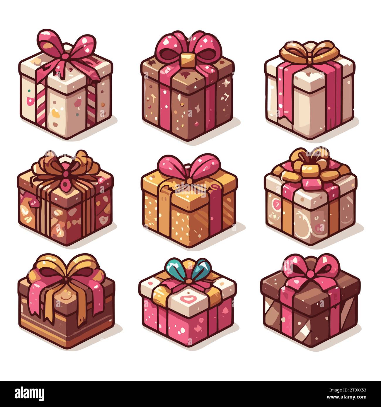 Set of gift boxes, Vector illustration Stock Vector Image & Art - Alamy