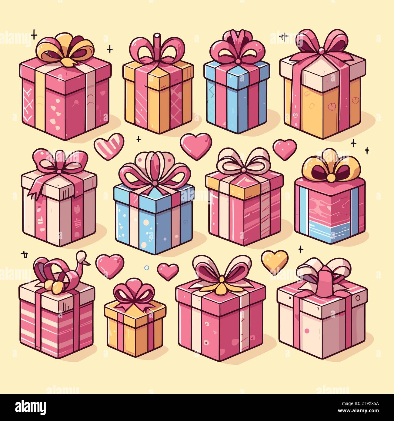 Set of gift boxes, Vector illustration Stock Vector Image & Art - Alamy