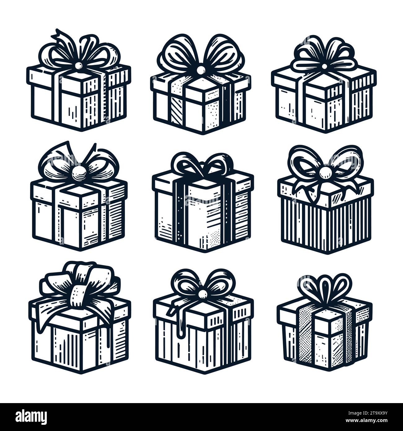 Set of gift boxes, Vector illustration Stock Vector Image & Art - Alamy